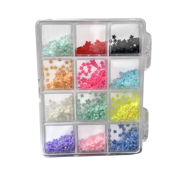 Decoraciones para uñas (flores en colores ) en 3d - Tienda Jani